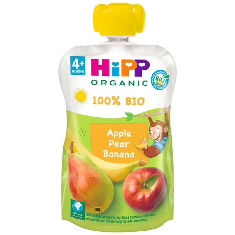 Buy Hipp Apple Pear & Banana Pouches Bio, 100 G at the best price.