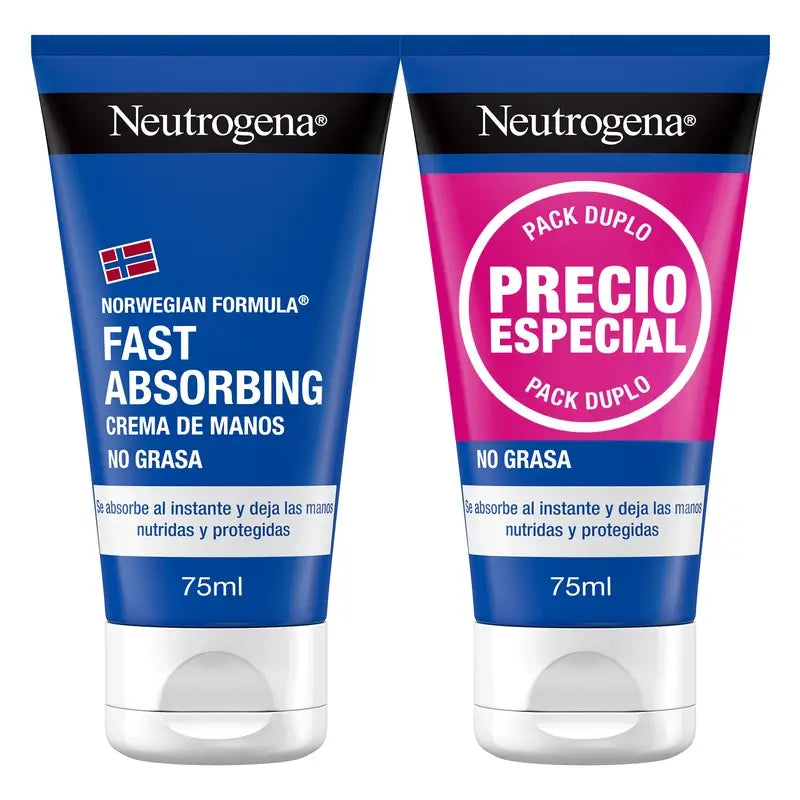 Buy Neutrogena Repairing Hand Cream Rapid Absorption, Pack 2 X 75 Ml at the best price.