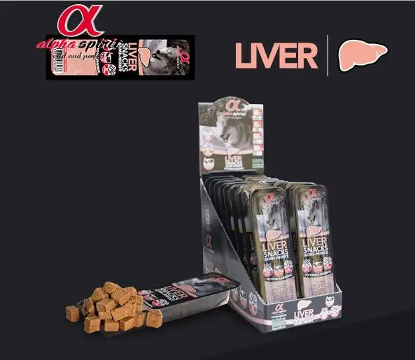 Buy Alpha Spirit Canine Snack Liver Snack Box 16X35Gr, snack for dogs ...