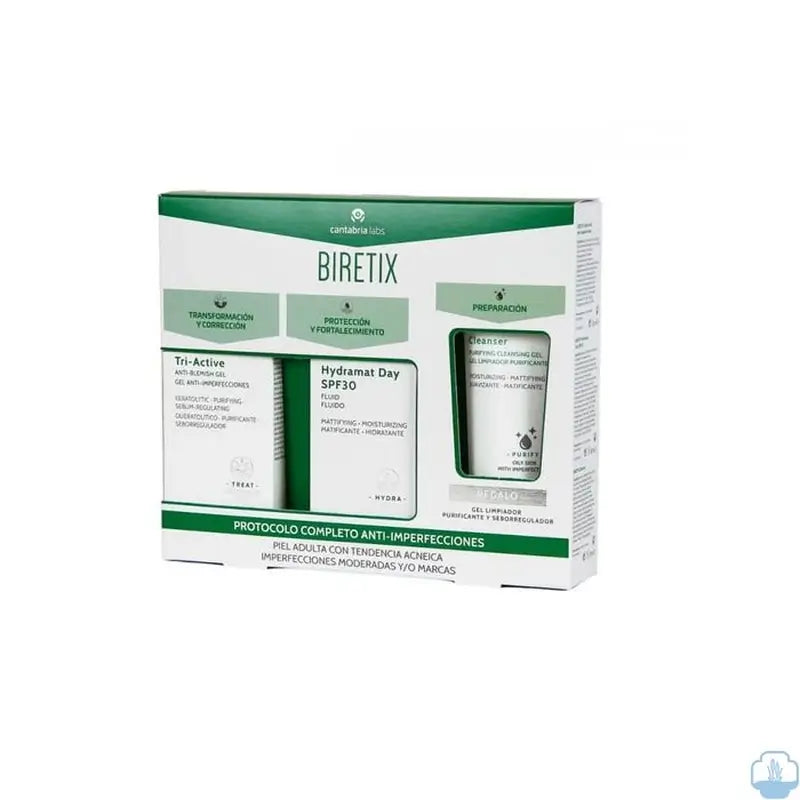 Buy Biretix Pack Triactive Gel + Hydramat Spf30 + Free Minitalla ...