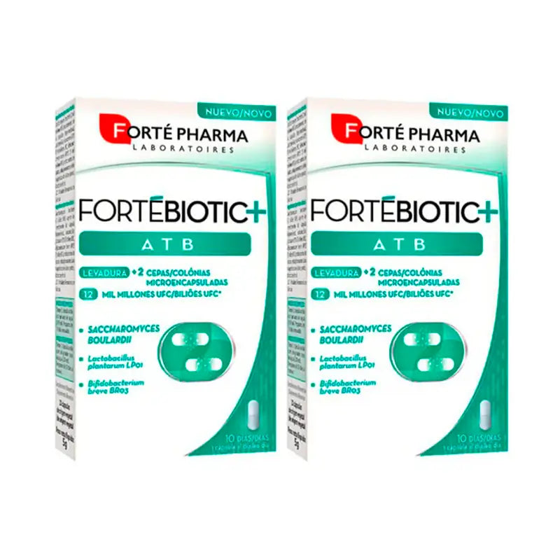 Buy Forté Pharma Duplo Fortébiotic+ Atb, 2 X 10 Capsules at the best price.