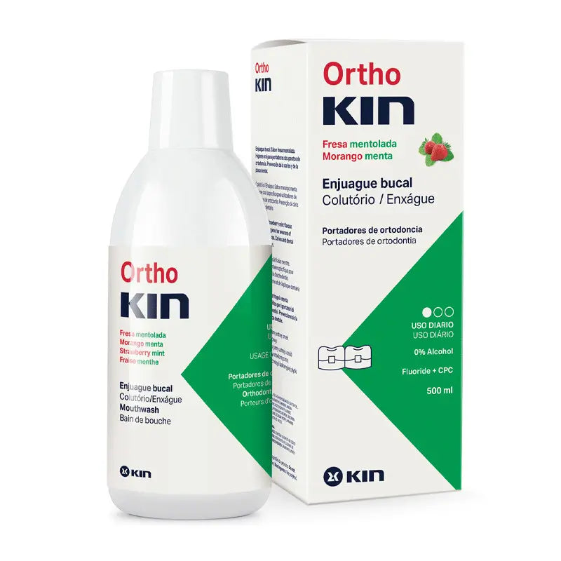 Kin Orthokin Strawberry/Menthol Rinse 500 ml at the best price