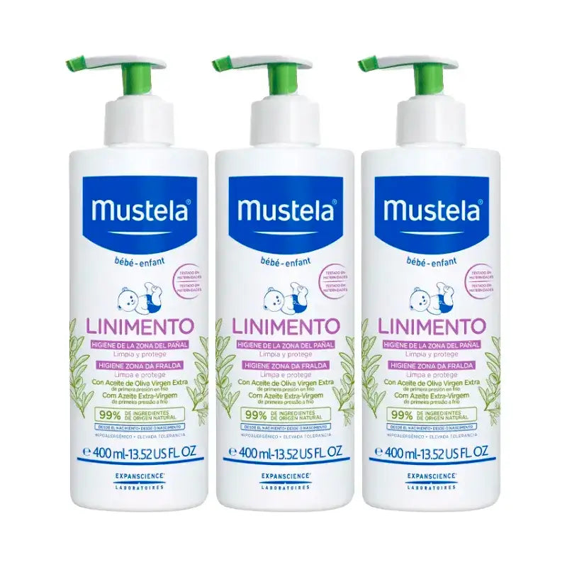 Buy Mustela Infant Hygiene Liniment, Pack 3 x 400 ml at the best price.