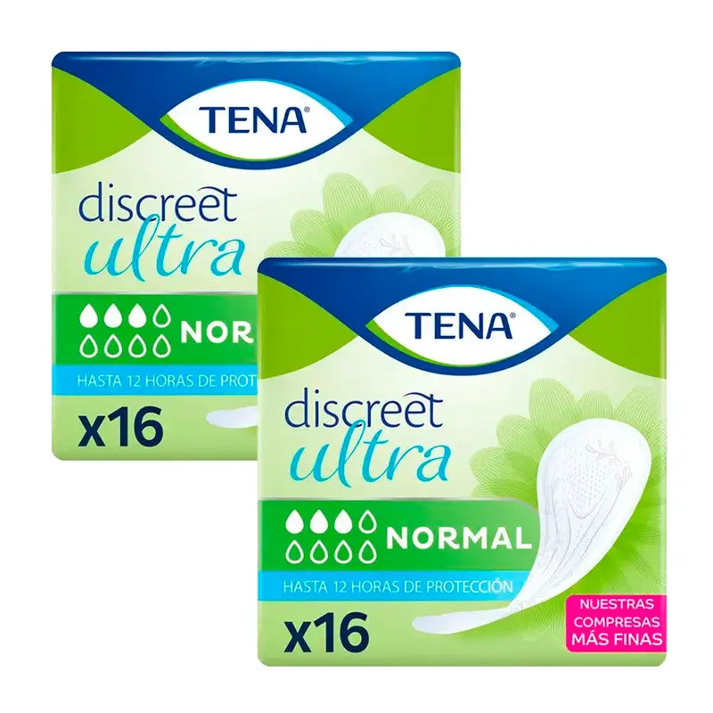 Buy Tena Pack Discreet Normal Ultra, 2 X 16 Units at the best price.