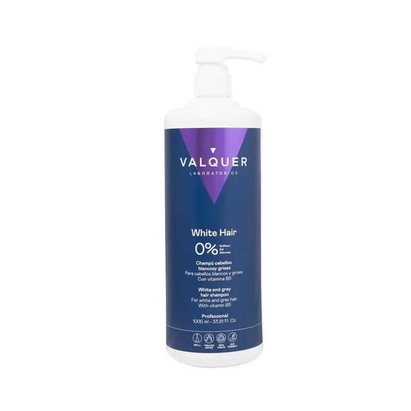 Buy Valquer Hair Care Shampoo White & Grey Hair, 1000 ml at the best price.