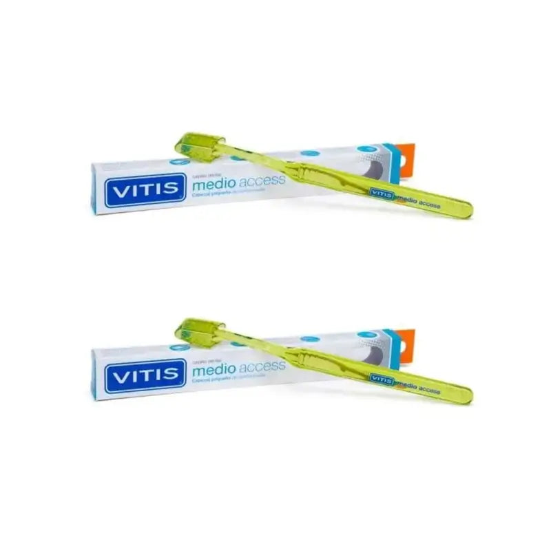 Buy Vitis Access Medium Toothbrush Small Head, 2 Units at the best price.